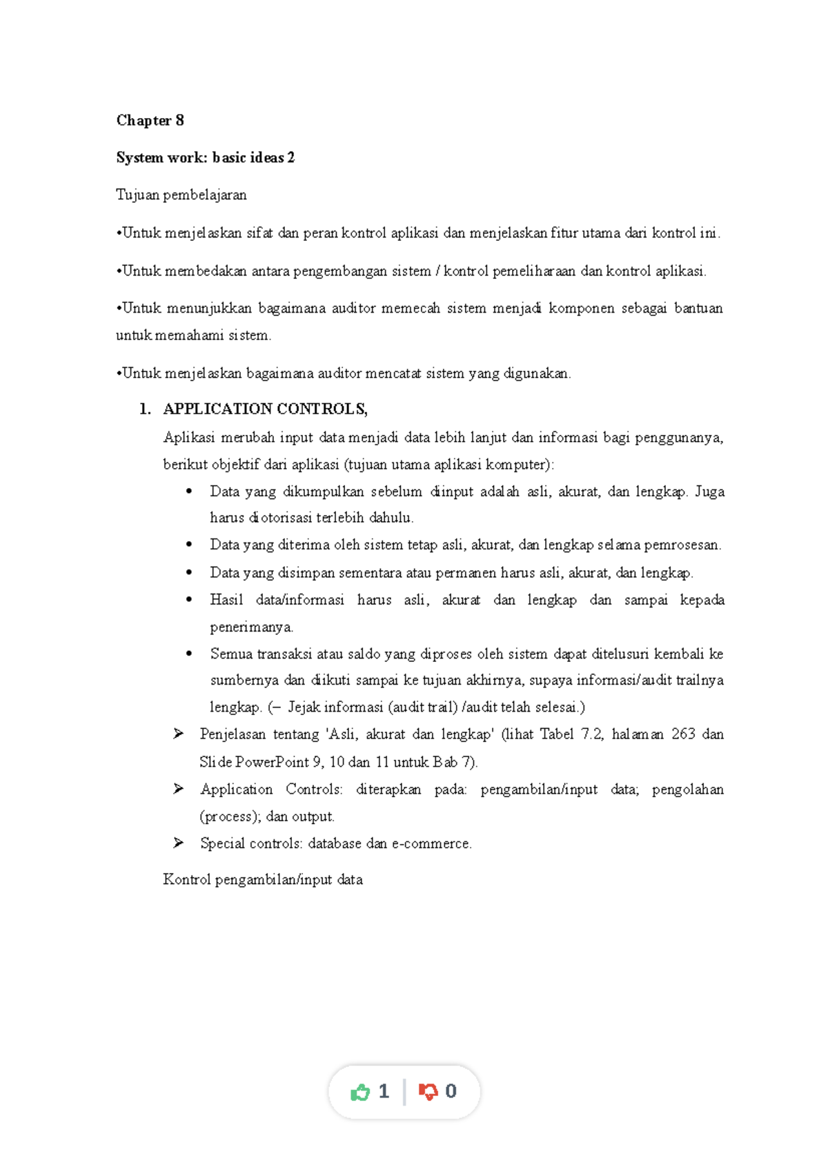 Chapter 8 - Summaries - Understanding Application Controls in Auditing ...