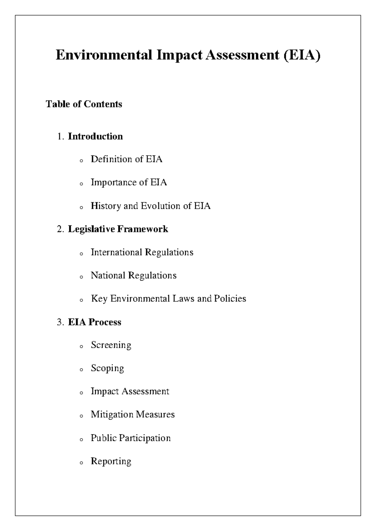 Cnr seminor(report) - CNR REPORT - Environmental Impact Assessment (EIA ...