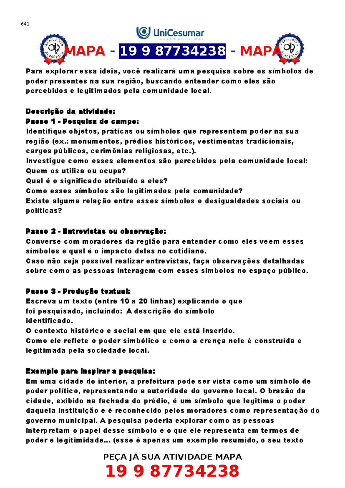 Para explorar essa ideia, você realizará uma pesquisa sobre os símbolos ...