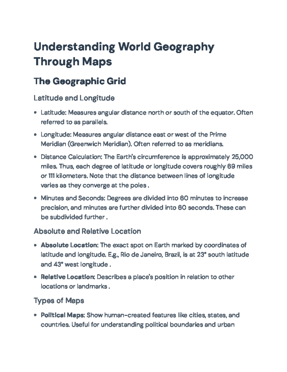 Understanding Geography: Maps, Themes, and Locations - GEOG101 ...