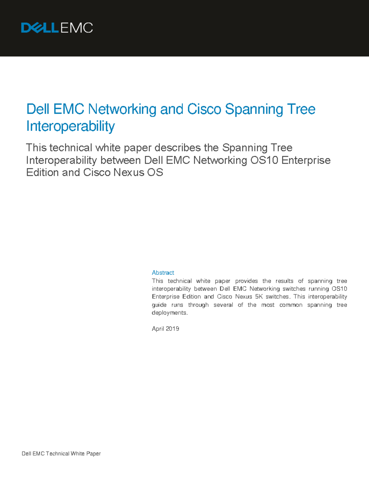 Dell EMC Networking & Cisco STP Interoperability Guide (2019) - Studocu