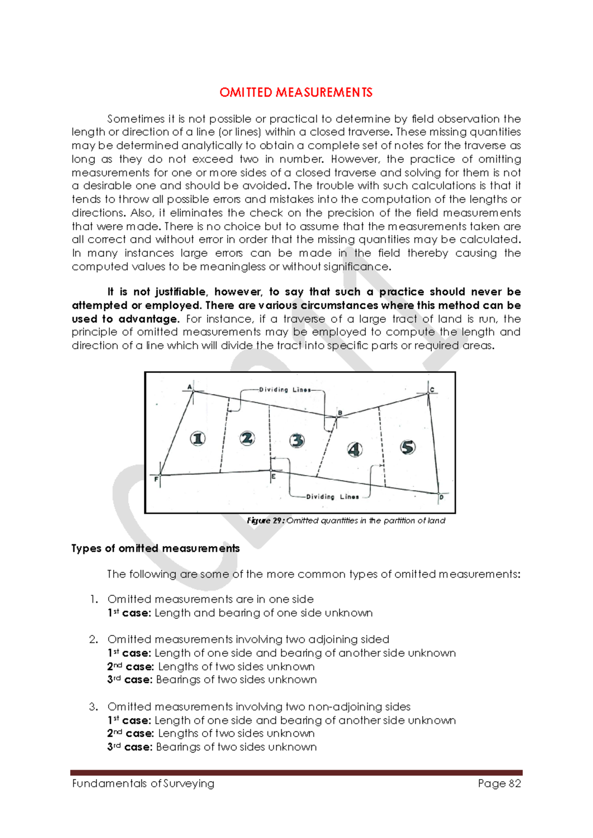 8. Fundamentals of Surveying: Omitted Measurements Explained - Studocu