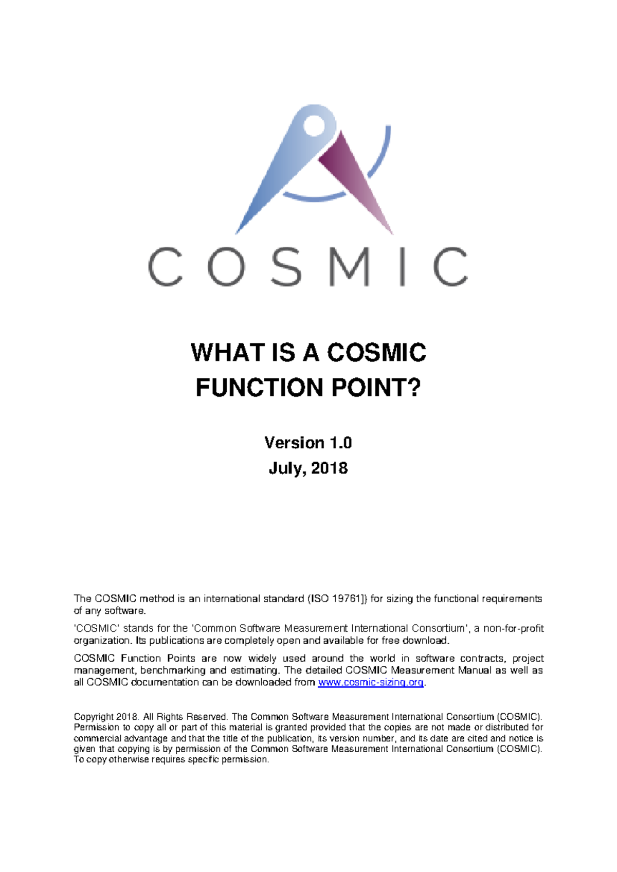COSMIC Function Points: Overview and Measurement Guide - Studocu
