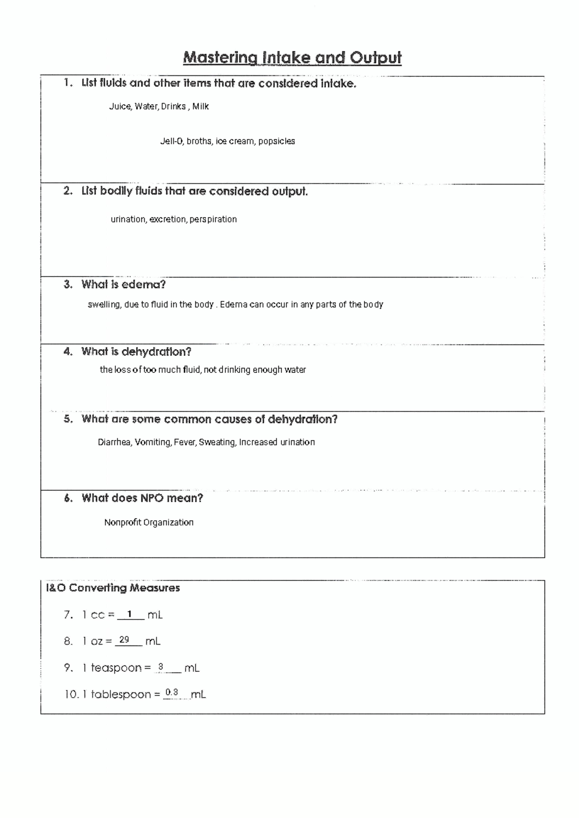 NURS 180: Dosage Calculations and Fluid Intake/Output Analysis - Studocu