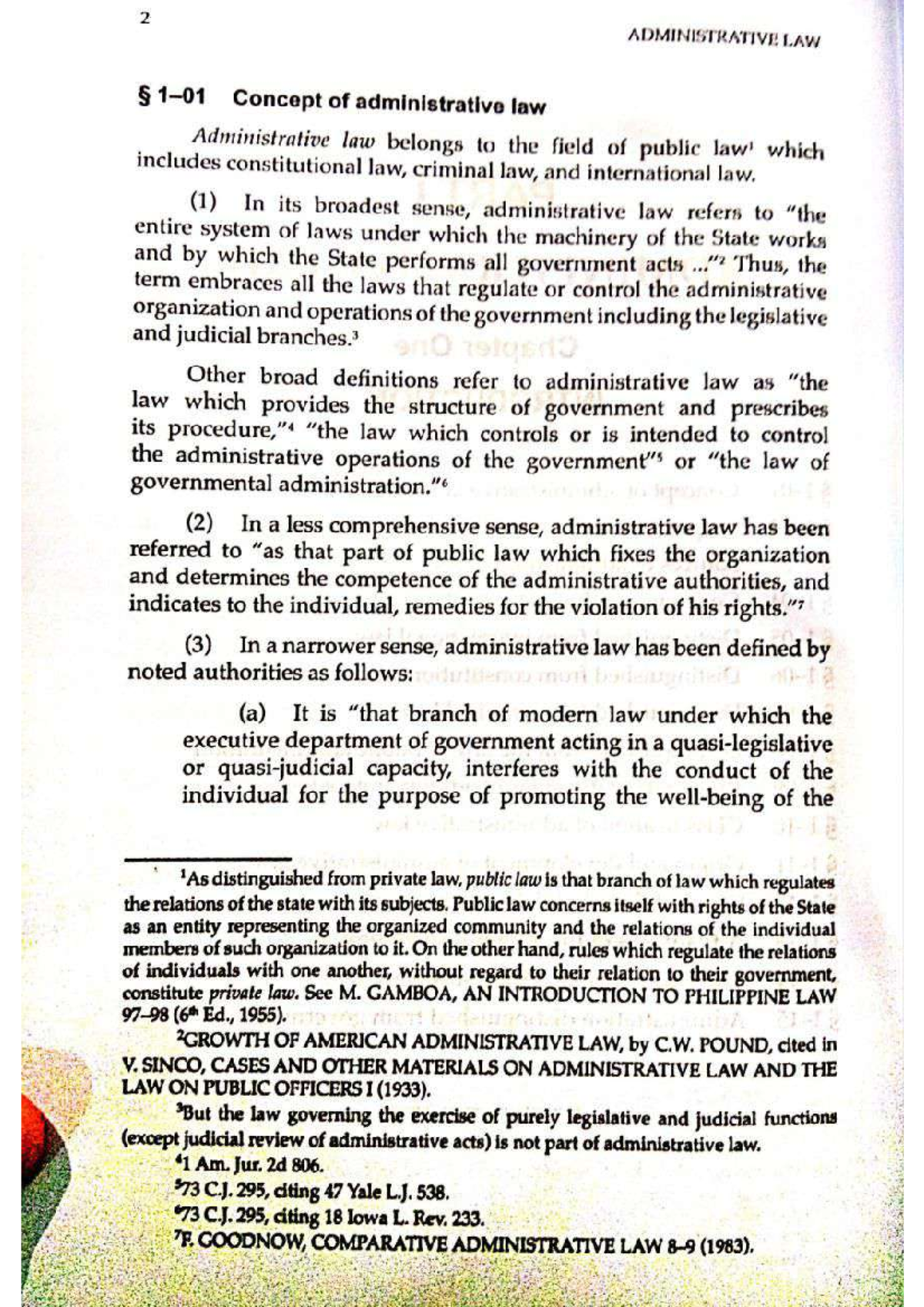 ADMINISTRATIVE LAW (LAW 101): Concepts, Scope, and Separation of Powers ...