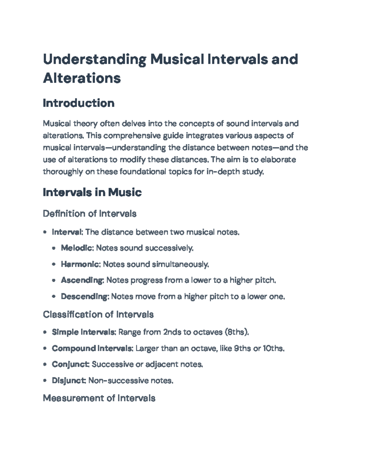 Understanding Musical Intervals and Alterations: A Comprehensive Guide ...