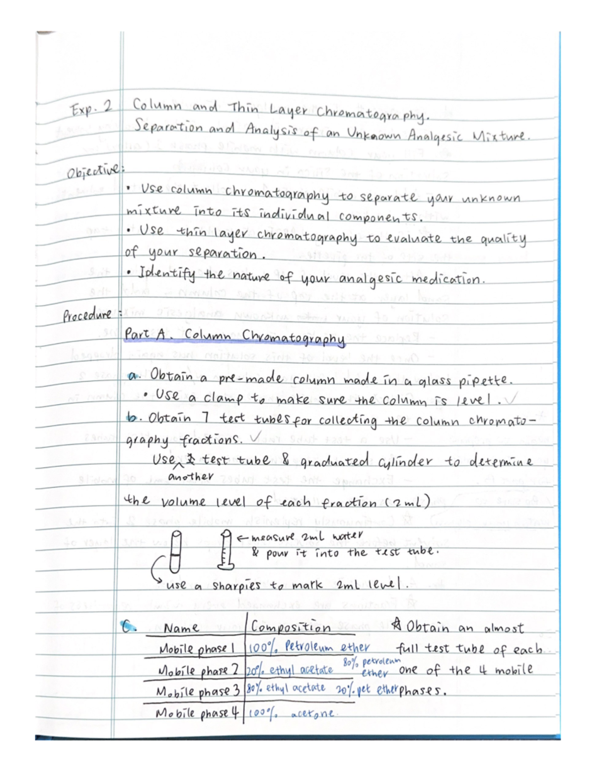 Lab 2 Report: Chromatographic Analysis of an Unknown Analgesic Mixture - Studocu