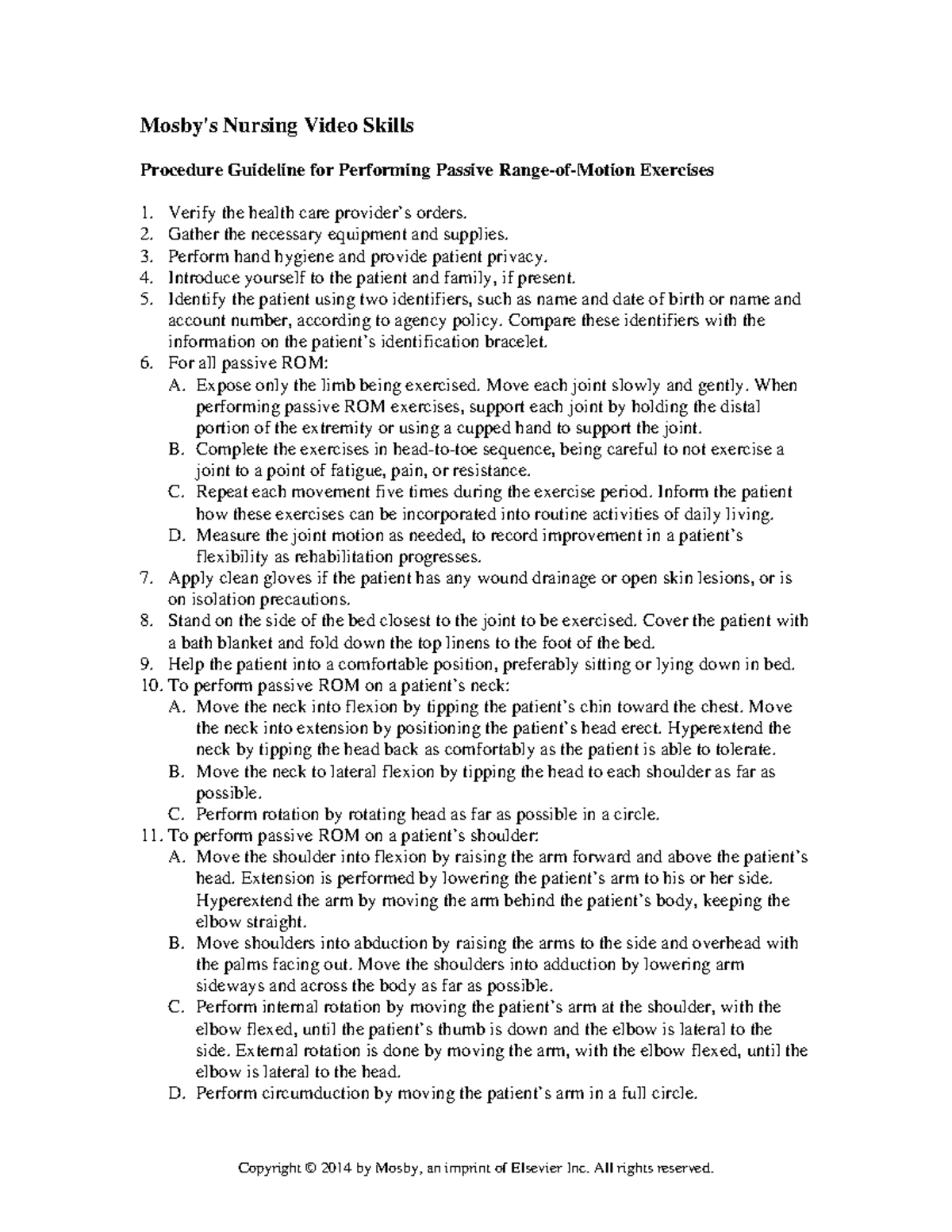 Performing Passive Range-of-Motion Exercises: A Step-by-Step Guide ...