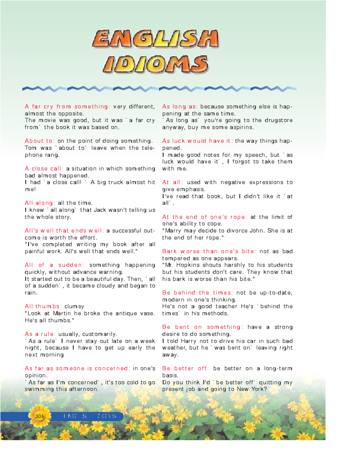 English Idioms: A Comprehensive Guide for ESL Students - Studocu