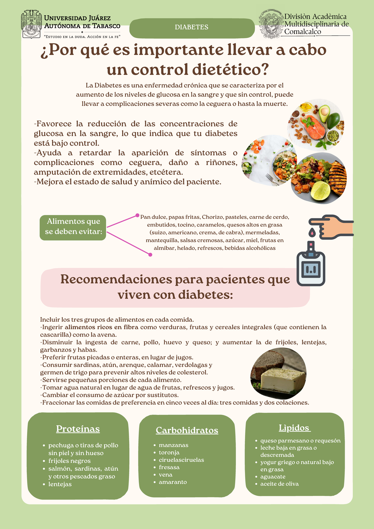 Control Dietético en Diabetes: Importancia y Recomendaciones - Studocu