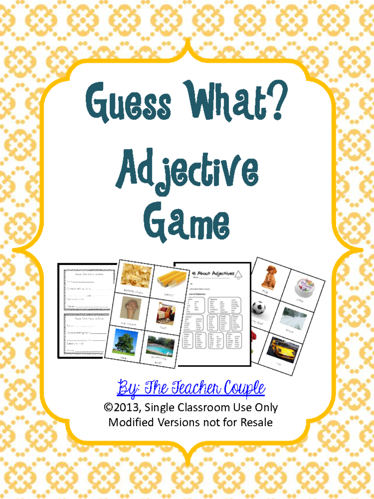 Guess What? Adjective Game for First Grade (Grammar Unit) - Studocu