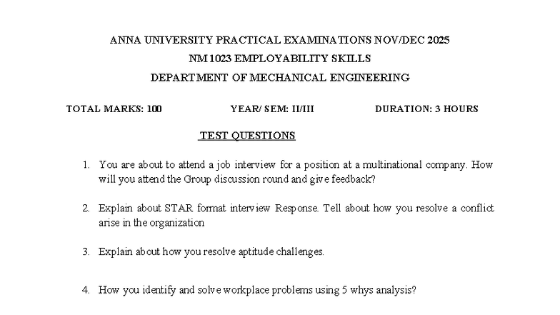 NM 1023 QP - lab question paper - ANNA UNIVERSITY PRACTICAL ...