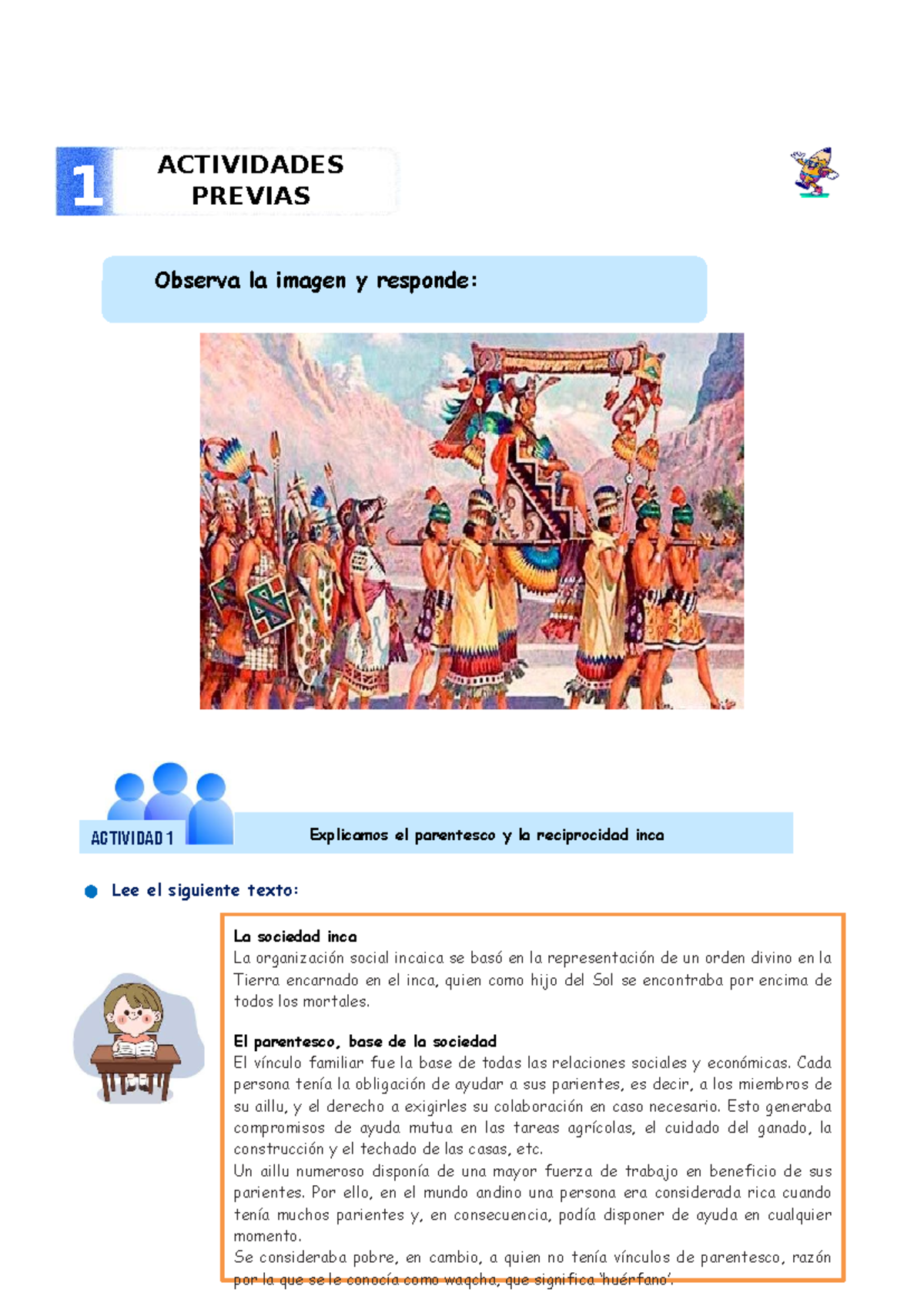 Carpeta Digital 1: Actividades sobre la Sociedad Inca y su Estructura ...