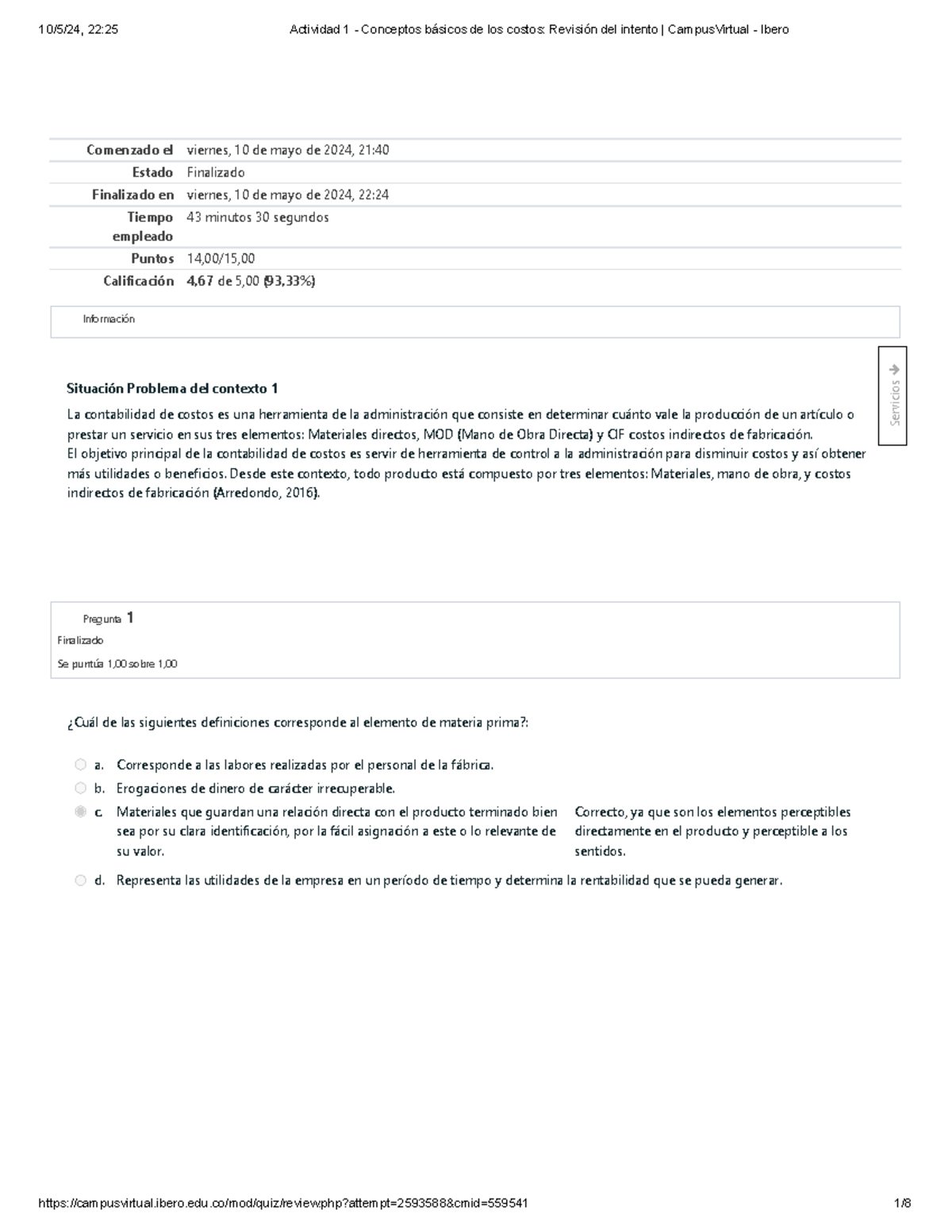 Actividad 1 - Fundamentos de Contabilidad de Costos y Evaluación - Studocu