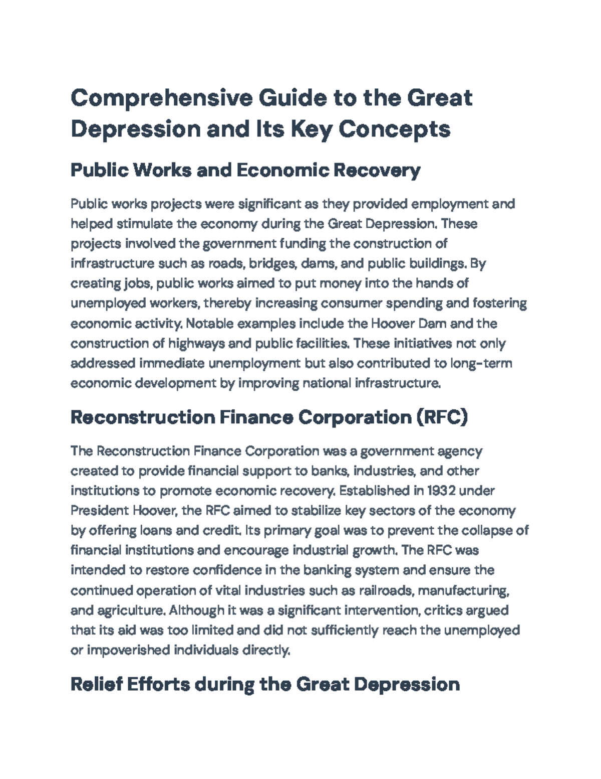 Comprehensive Overview of the Bonus Army & Great Depression Response ...