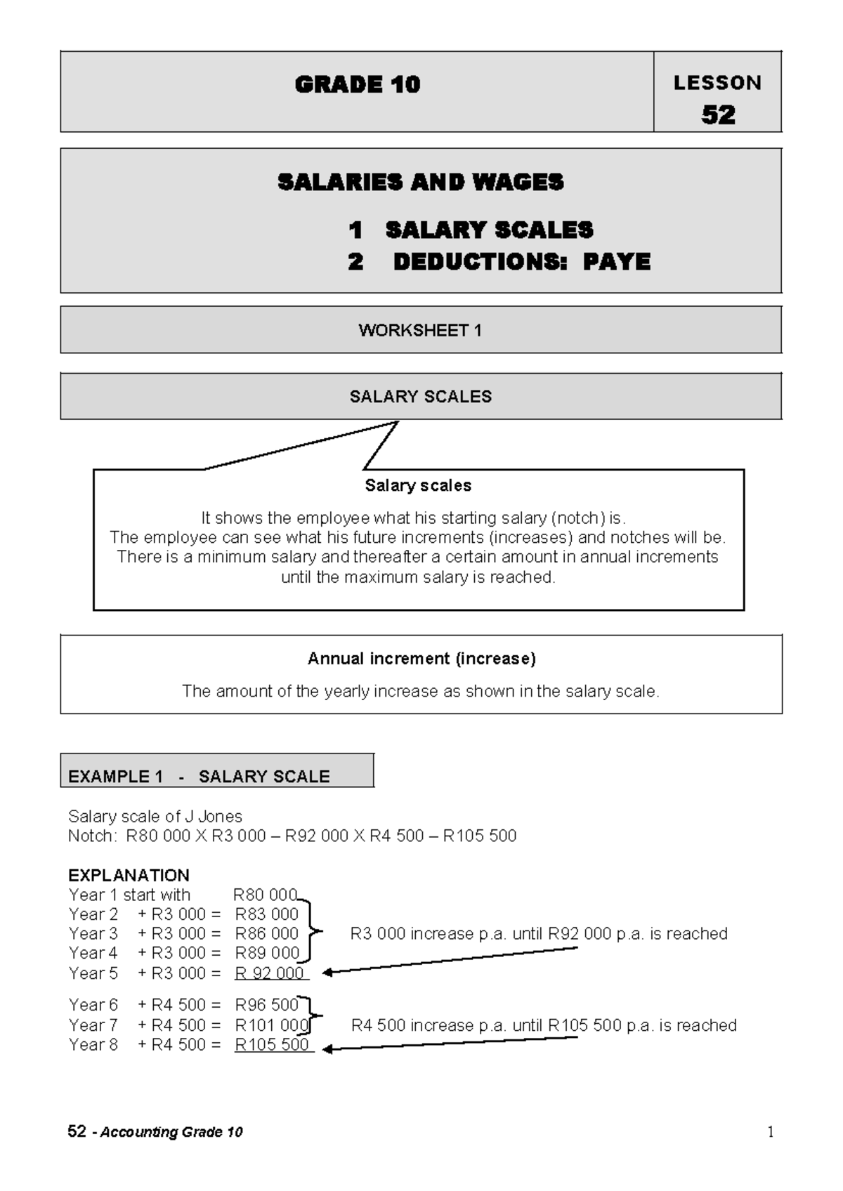 Accounting Worksheets For Grade 10