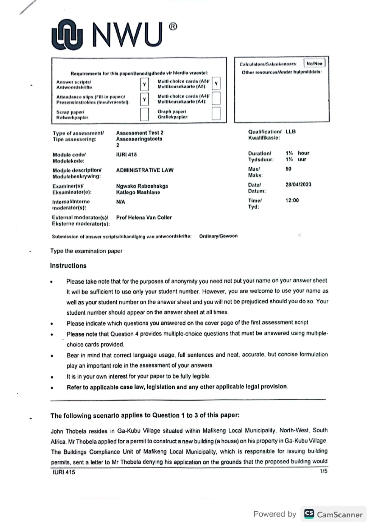 NWU Law Faculty House Style Referencing Guidelines (Dec 2018) - Studocu