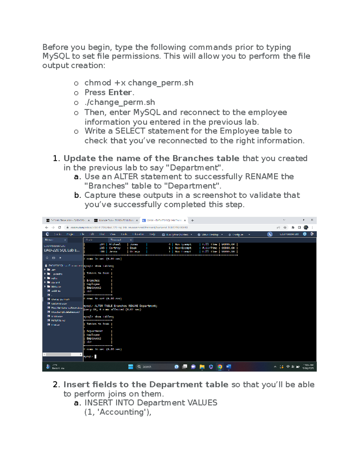 3-2 Lab: MySQL Table Joins and Data Handling Techniques - Studocu
