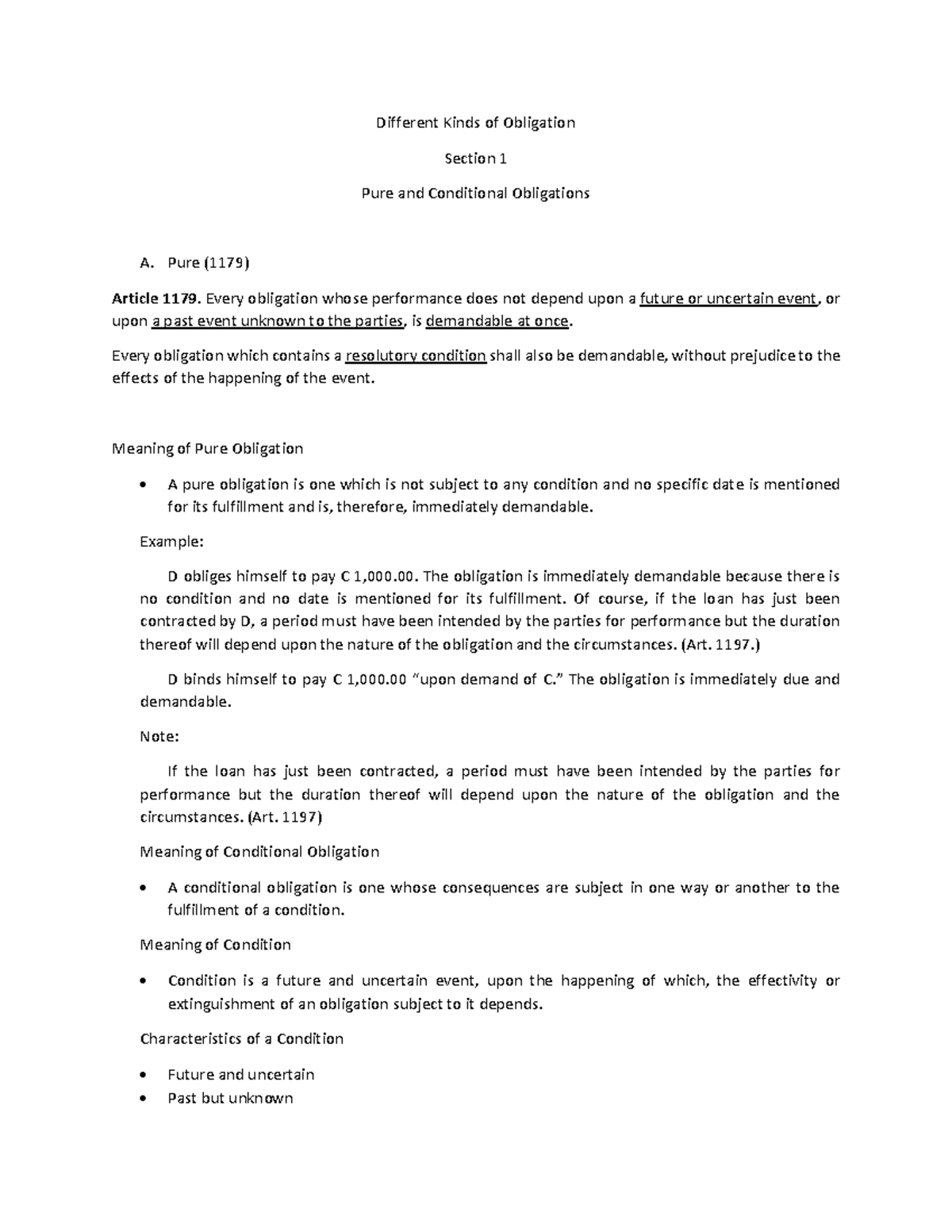 537688064 Pure and Conditional Obligations Explained - Studocu