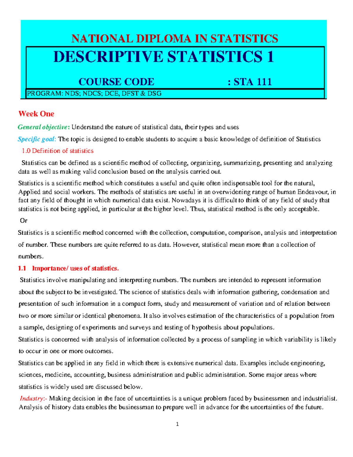 Understanding Descriptive Statistics: Median, Mean, Mode (STA 111 ...