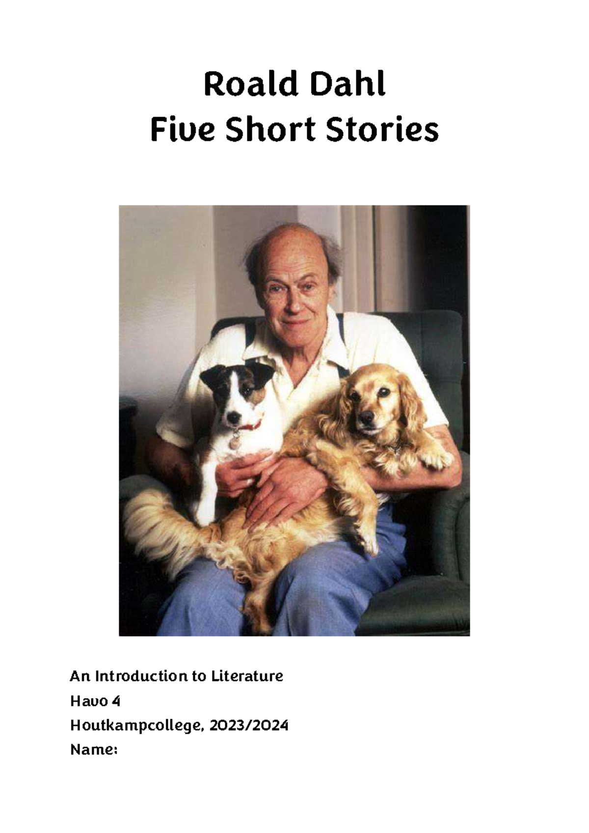 Roald Dahl - Five Short Stories Analysis & Assignments Havo 4 - Studeersnel