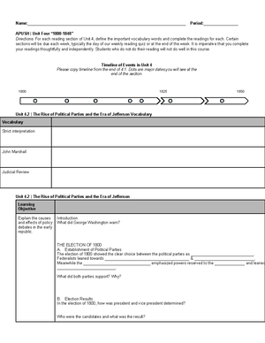 Unit 6 Amsco Reading Guide - Apush - AMSCO Reading Guide: Period 6: ...