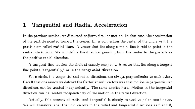 PHYS211 Final Exam: Tangential and Radial Acceleration in Circular ...