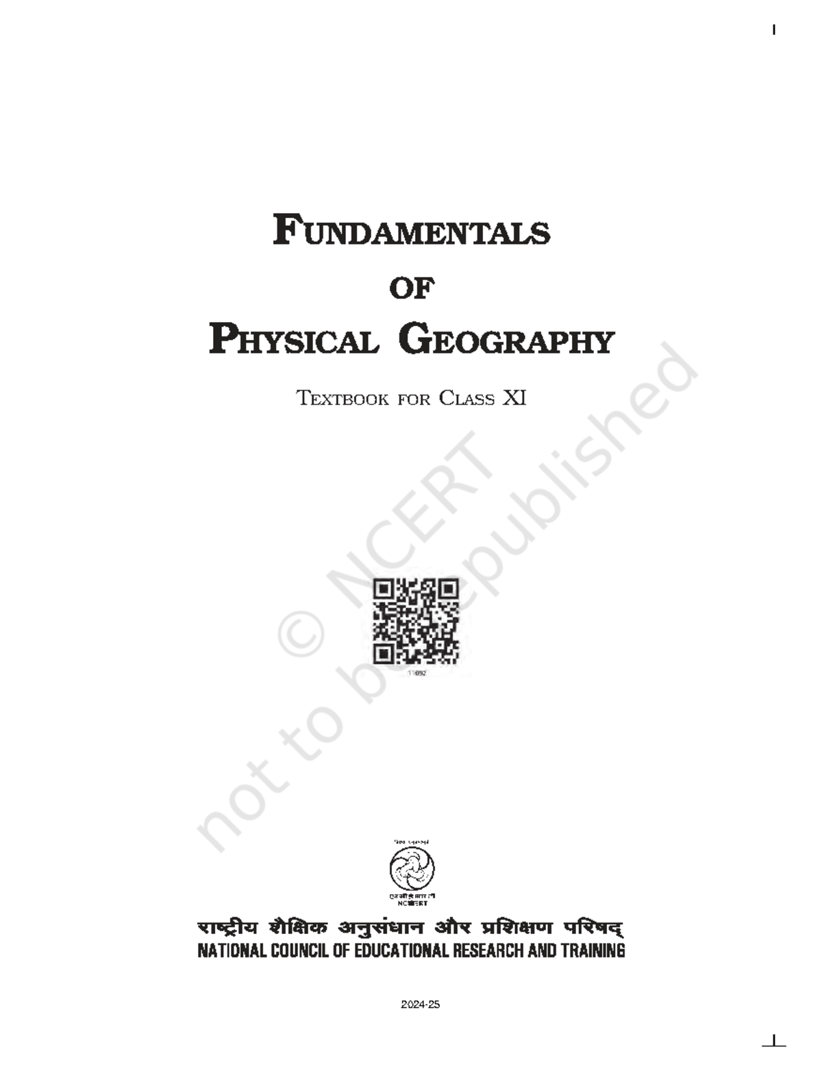 Fundamentals of Physical Geography for Class XI (11092) - Textbook ...