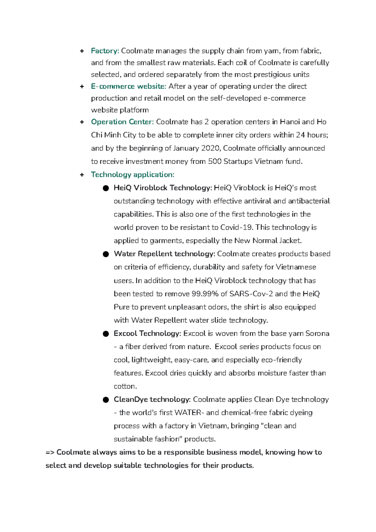Script vi mô marketing - you know - Factory: Coolmate manages the ...