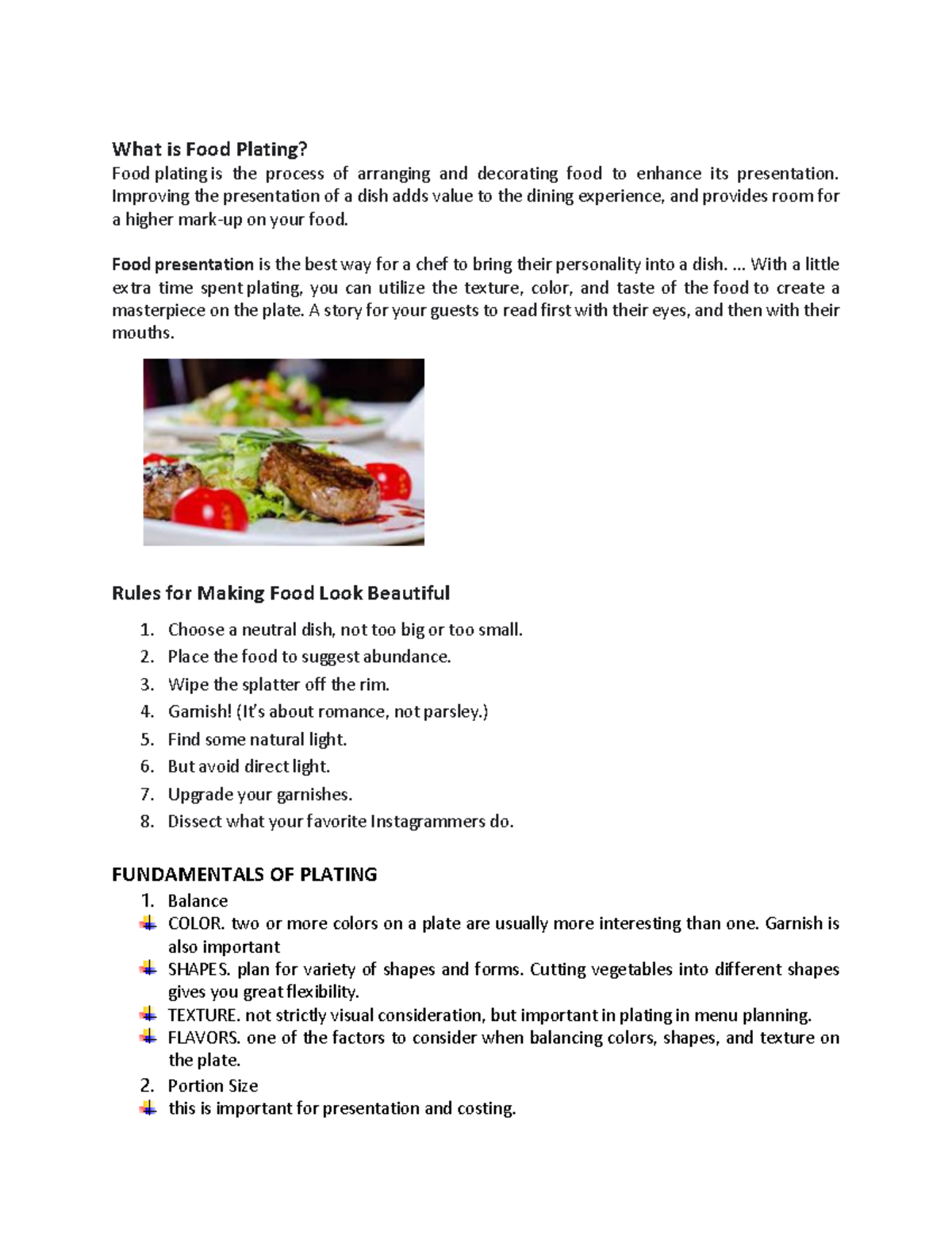 Balance in Food Plating: Insights from Gastrophysics Research - Studocu