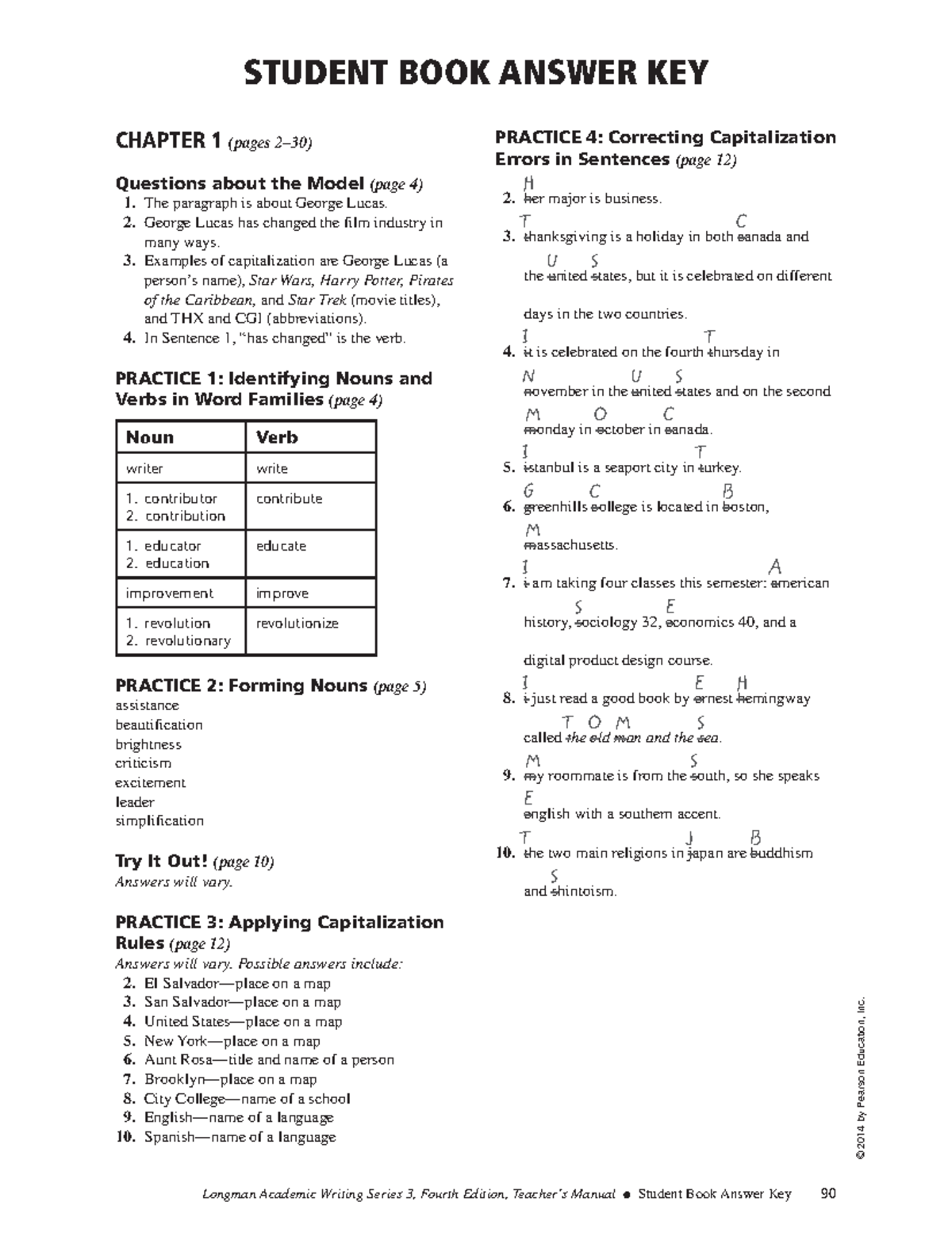 614024025 Longman Academic Writing Series 3 Answer Key Overview - Studocu