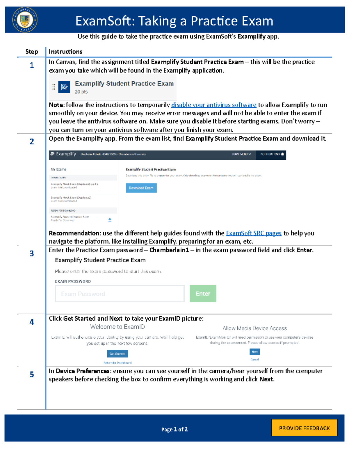 HG EXAM Taking Practice Exam Guide Using ExamSoft Examplify - Studocu