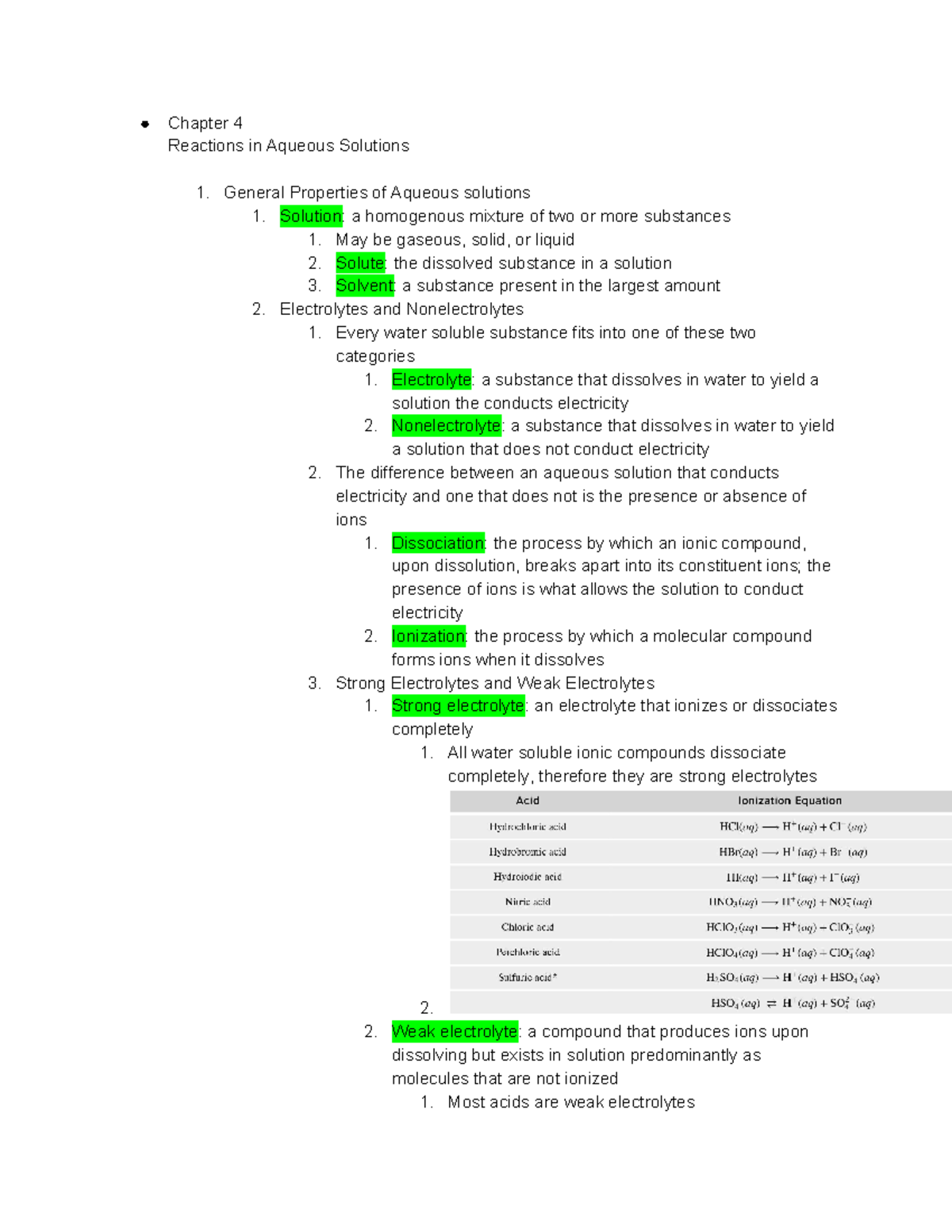 Chapter 4 Reactions in Aqueous Solutions - Chapter 4 Reactions in ...