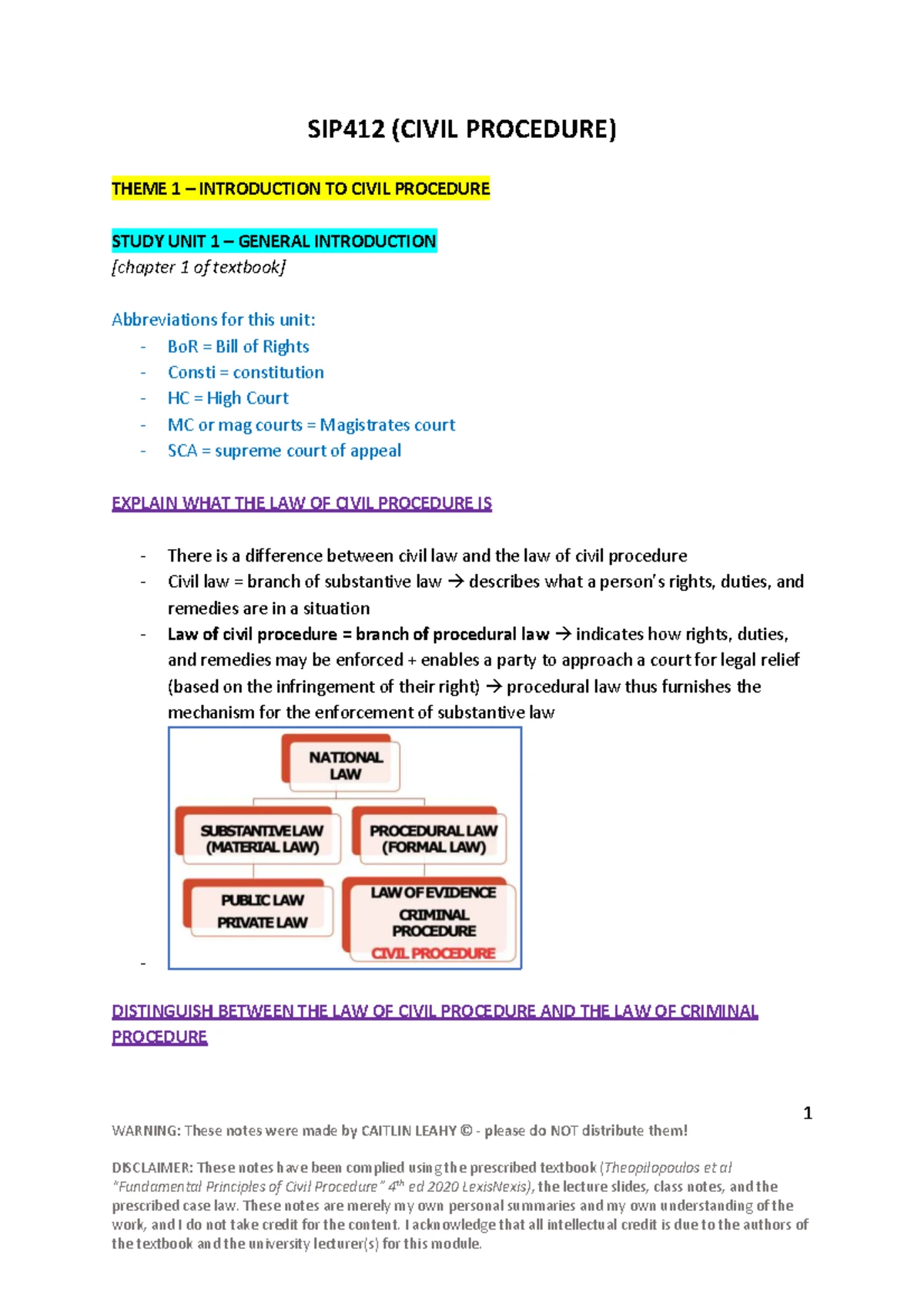 SIP 412 Final Exam Study Notes: General Principles of Jurisdiction ...