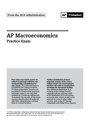 AP Macroeconomics Macro Unit 3 MCQ Test Booklet for Students - Studocu