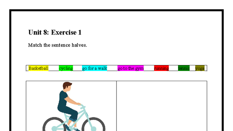 Unit 8: Grammar & Vocabulary Exercises for Health and Fitness - Studocu