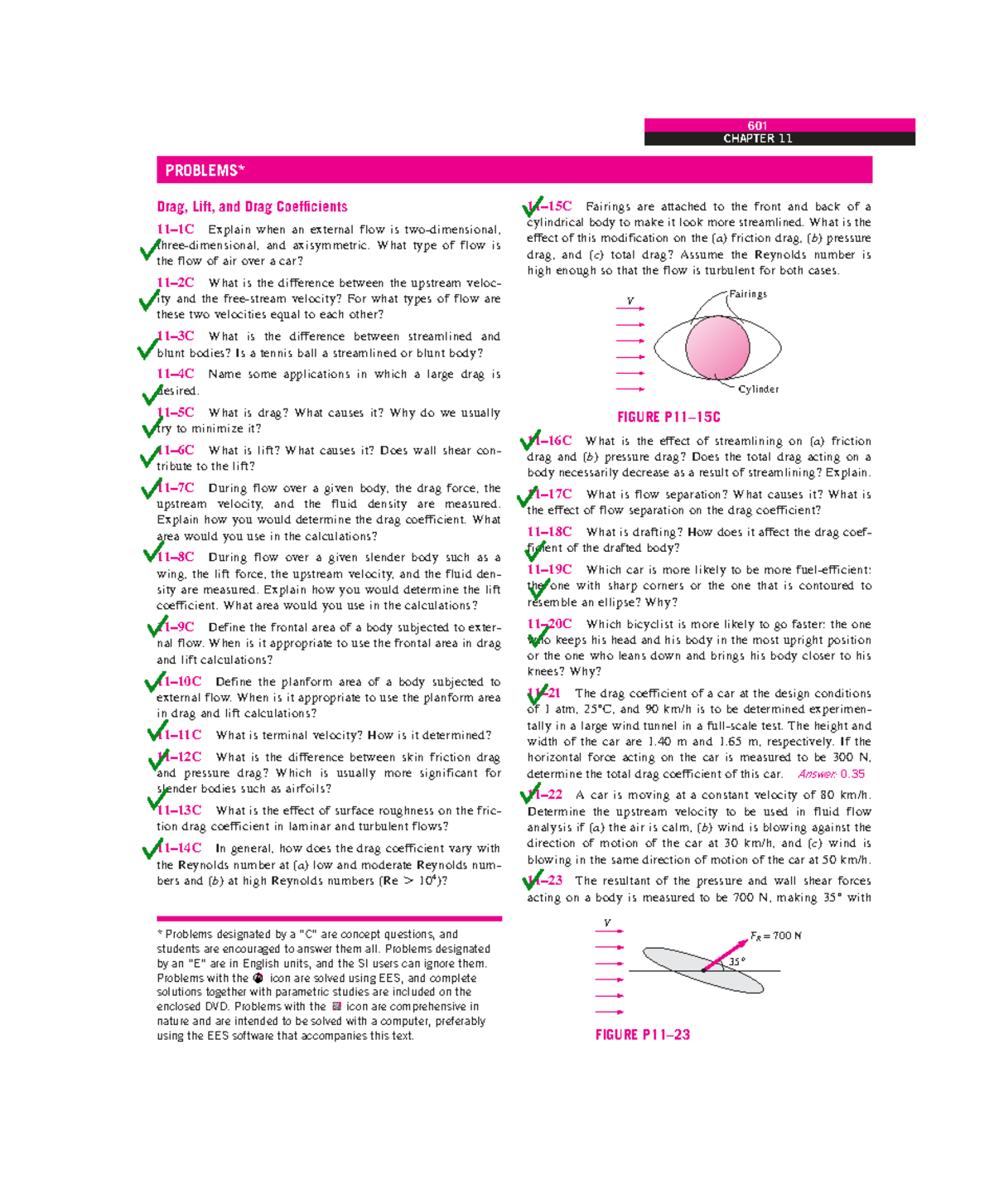 CEN72367 Chapter 11: Drag, Lift, and Coefficients in External Flow - Studocu