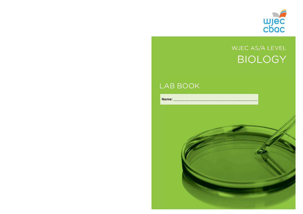 WJEC BIOLOGY LAB BOOK: Adaptations for Gas Exchange & Practical Work ...