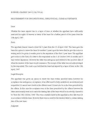 Law ofcontract A case laws[ 8742] - OFFER. IT MUST BE MADE WITH ANIMUS ...