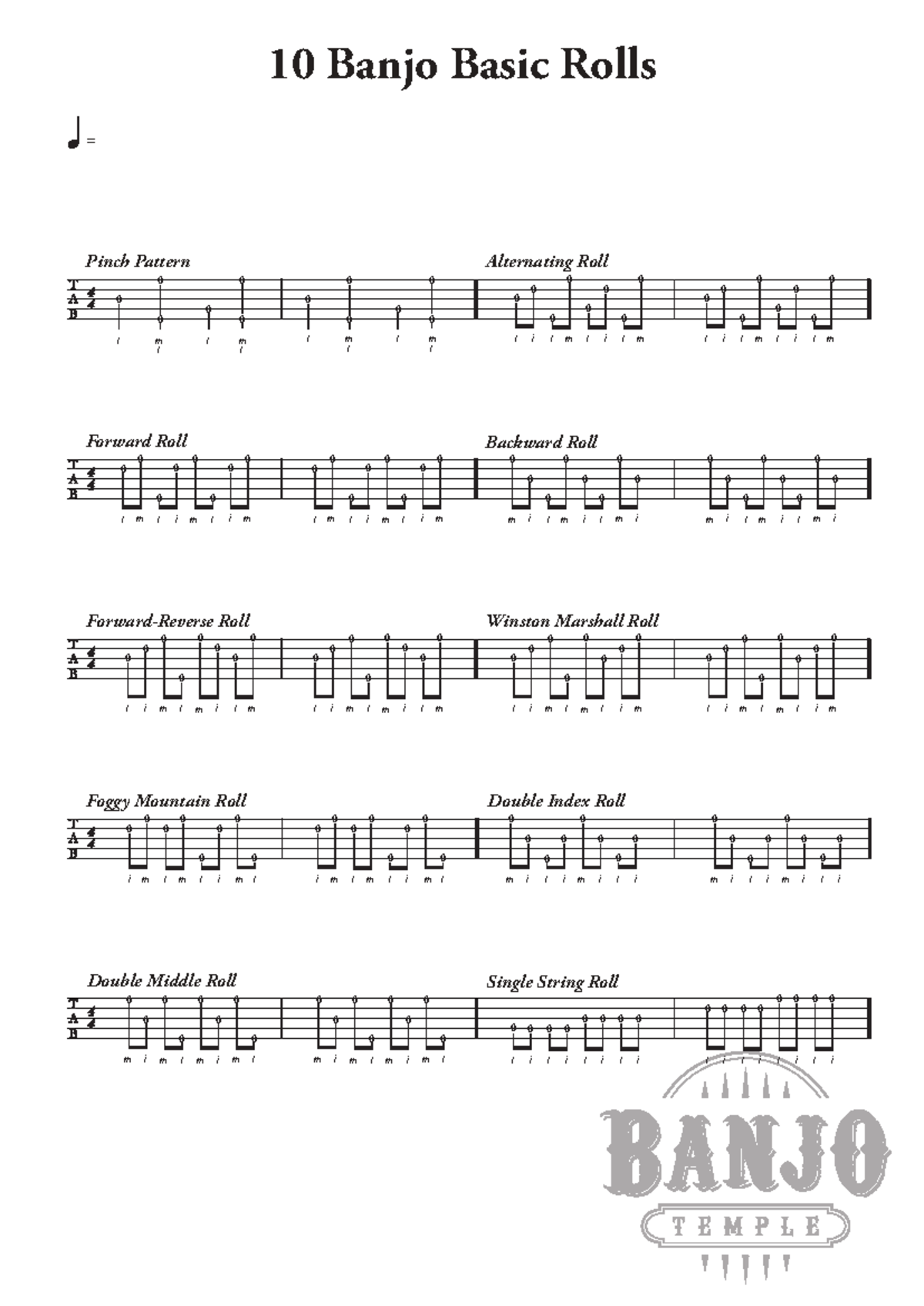 10 Basic Banjo Rolls: Techniques and Patterns for Beginners - Studocu