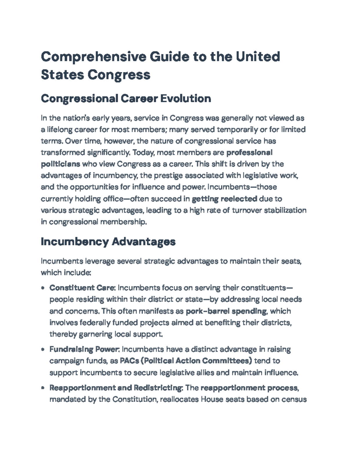 Comprehensive Overview of the U.S. Congress: Structure & Functions ...