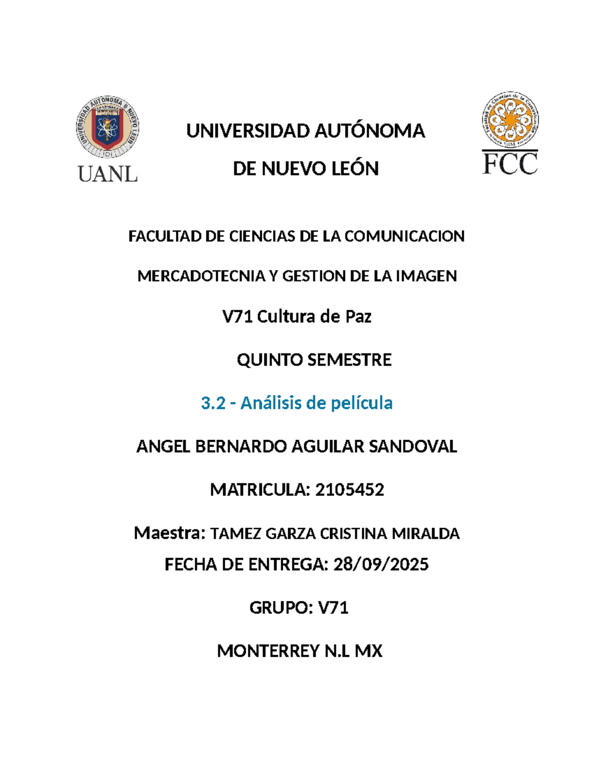 Análisis de la película "Un padre no tan padre" - CULTURA DE PAZ 3.2 ...