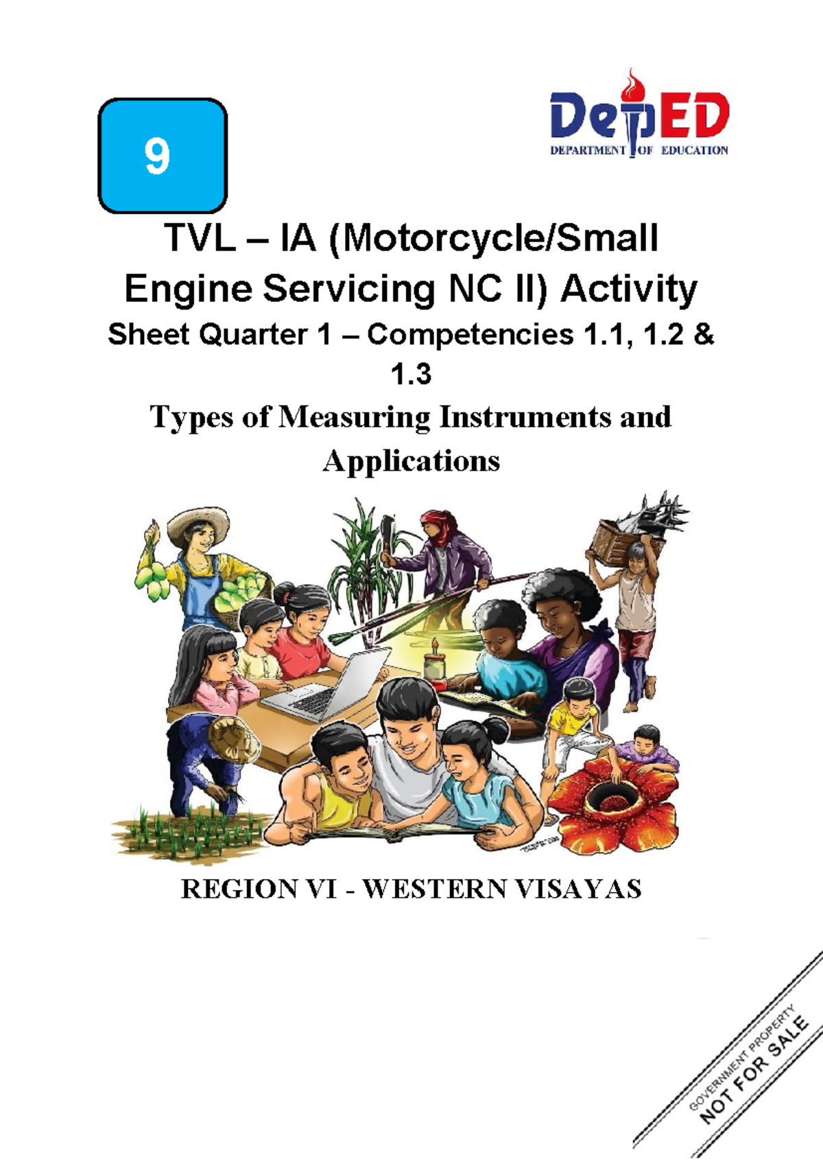 TLE 9 IA Engine Servicing NC II: Q1 Activity Sheet on Measuring ...