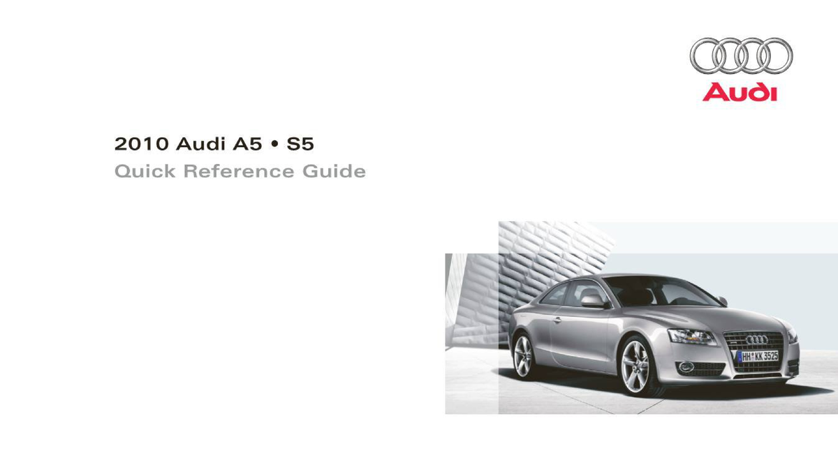 2010 audi a5 coupe s5 coupe 9 - 201 0 Audi AS • S Quick Reference Guide ...