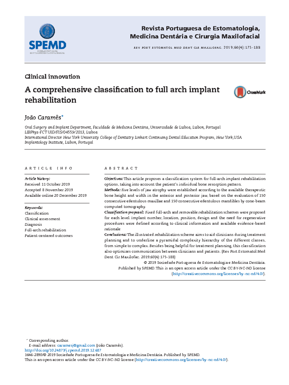 A Comprehensive Classification for Full Arch Implant Rehab (Implant101 ...