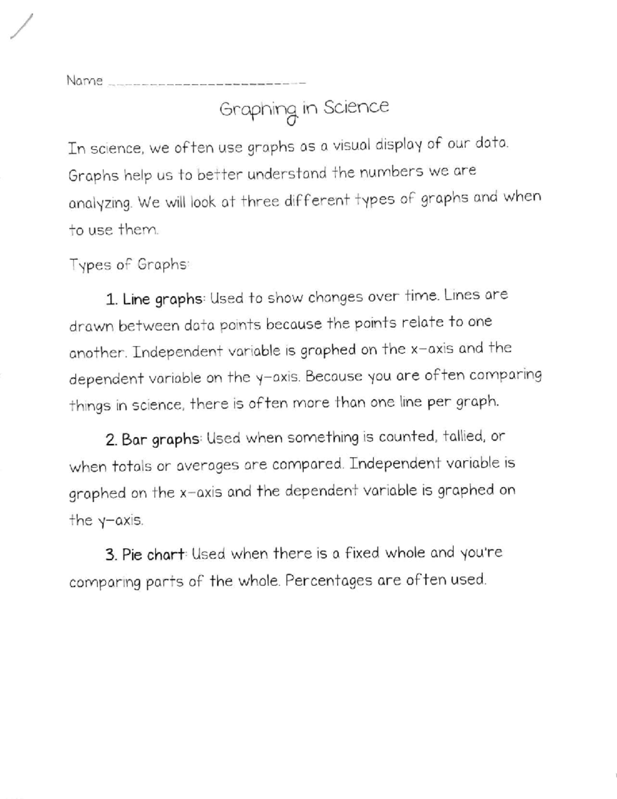 Graphing in Science: Understanding Data Visualization Techniques - Studocu