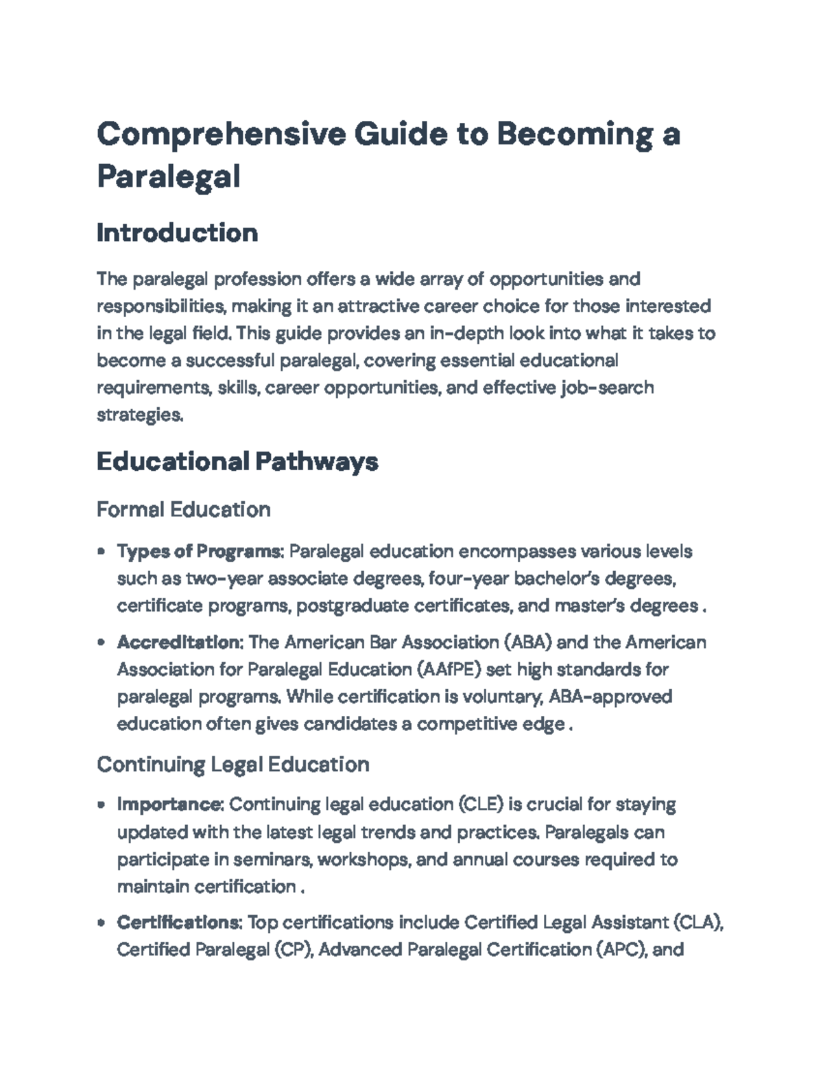 Comprehensive Guide to the Paralegal Profession: Education & Skills ...