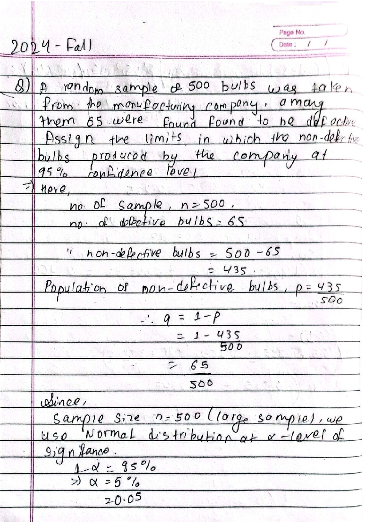 Statistical Analysis and Hypothesis Testing Notes (STAT 2024) - Studocu