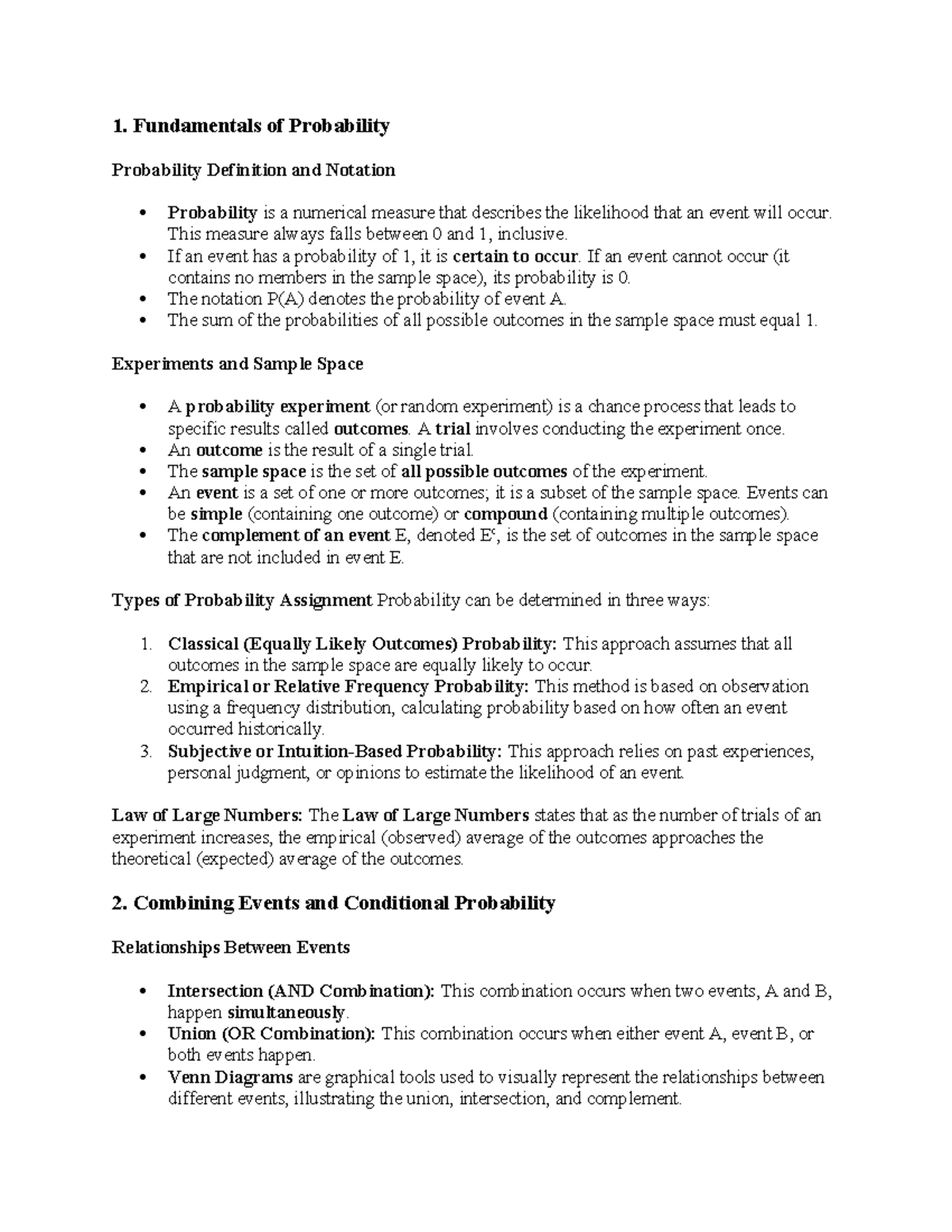 Fundamentals of Probability: Key Concepts & Distributions (MATH 101 ...