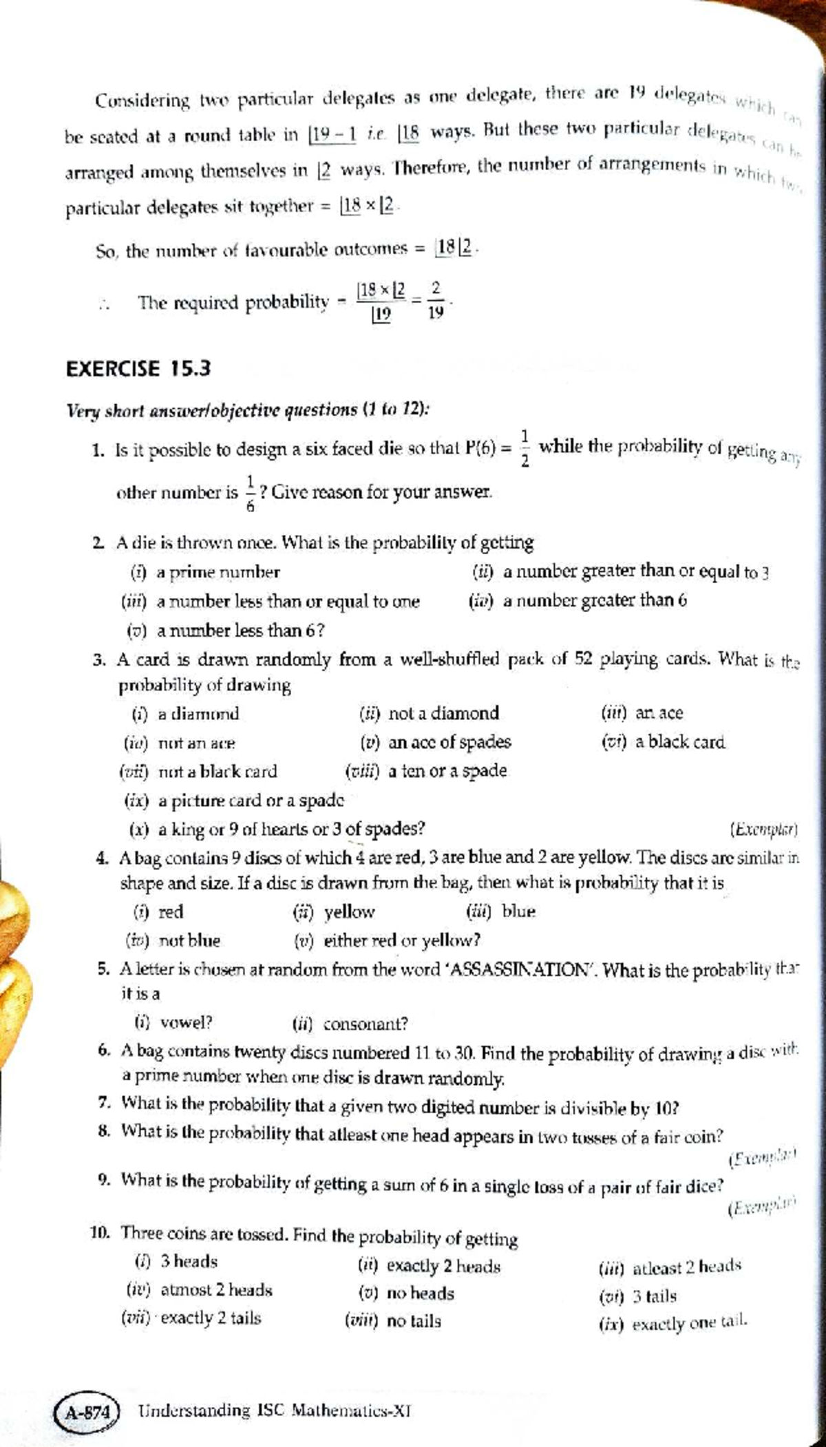 Probability ML 11 - Comprehensive Exercise Questions on Probability ...